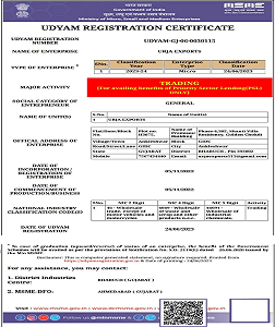 Certificates – Urja Exports